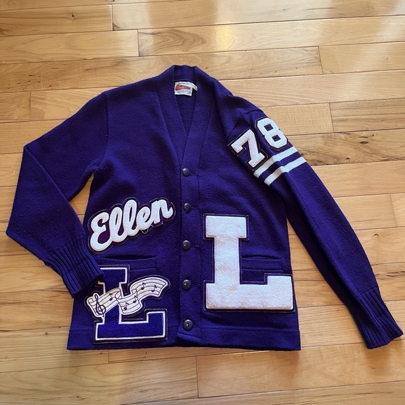 Dehen | Sweaters | Vintage 8s Dehen Sz 36 Letterman Varsity Cardigan ...